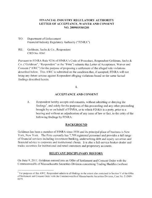 Acceptance Waiver and Consent - BNA