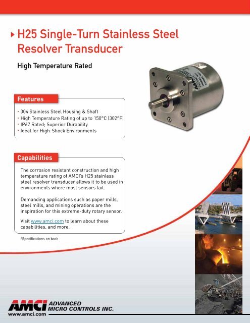 H25 Single-Turn Stainless Steel Resolver Transducer