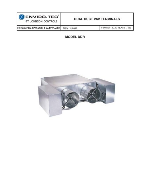 DUAL DUCT VAV TERMINALS MODEL DDR - Enviro-Tec
