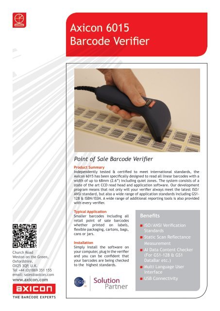 Axicon 6015 Barcode Verifier