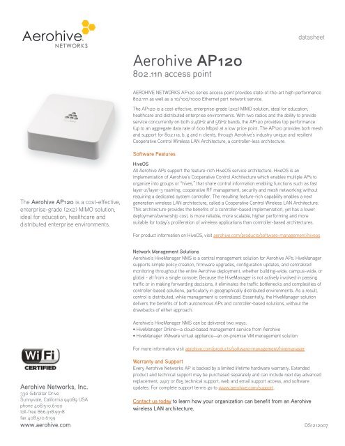 Aerohive AP120 - Aerohive Networks