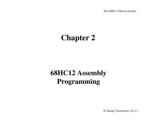 Chapter 2 : Basic HC12 Assembly Programming - EngSoc