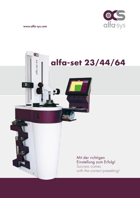 alfa-set 23/44/64 - alfa-sys ag
