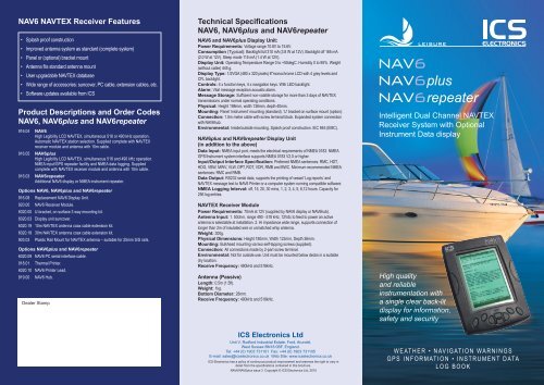 NAV6 Series Leaflet (Printable) - ICS Electronics Ltd