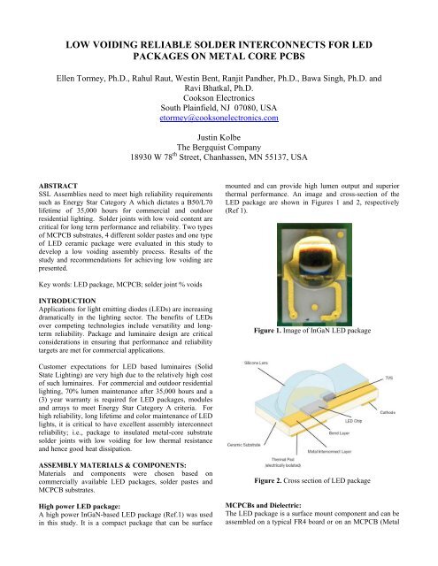 low voiding reliable solder interconnects for led packages on ... - Alpha