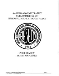 Internal Audit Guide - FINAL - AASHTO - Internal/External Audit ...