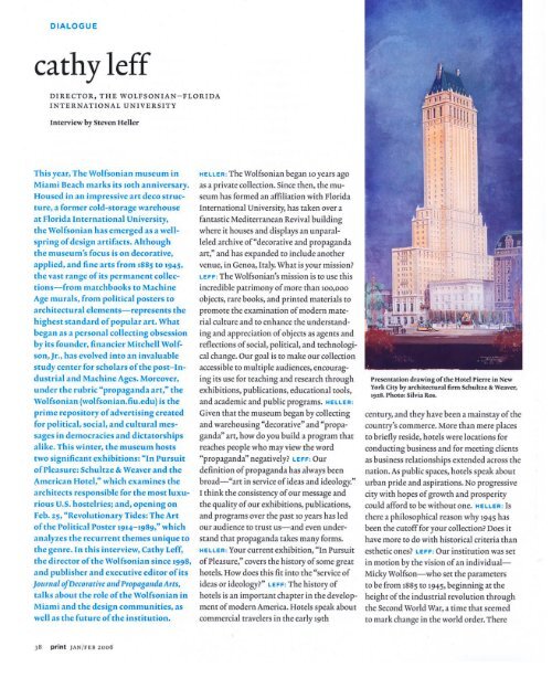 Print Magazine: January/February 2006 Cathy Leff - Steven Heller