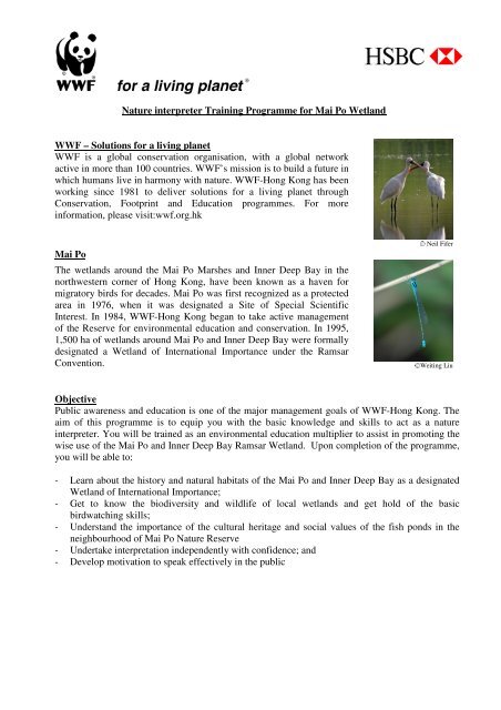 Nature interpreter Training Programme for Mai Po Wetland WWF ...