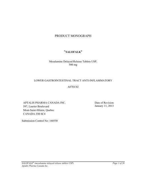 Additional information - Aptalis Pharma