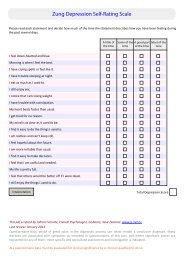 ZUNG SELF-RATING DEPRESSION SCALE - Worldnow