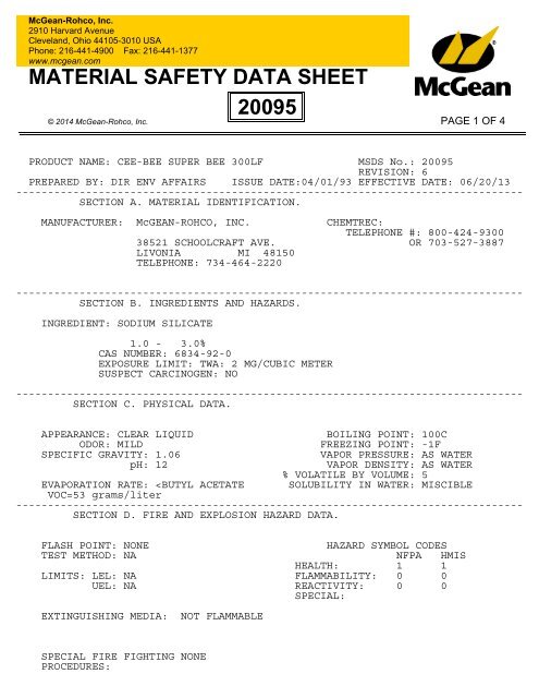 MSDS - McGean