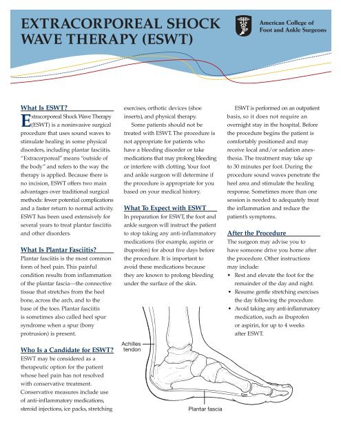 extracorporeal shock wave therapy (eswt) - Lakeview Hospital