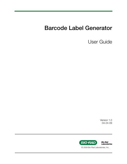 View/Print Complete Barcode Label Generator User Guide