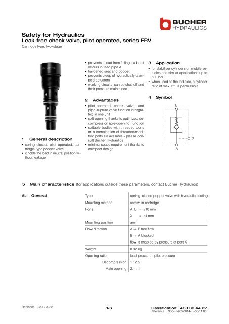 Safety for Hydraulics - BUCHER HYDRAULICS
