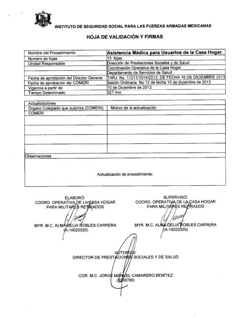 instituto de seguridad social para las fuerzas armadas ... - Issfam