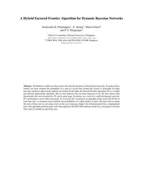 A Hybrid Factored Frontier Algorithm For Dynamic Bayesian Networks 8397
