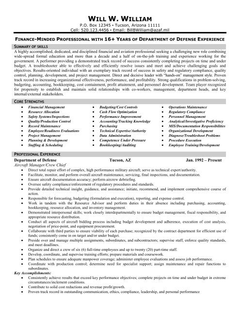 Military Transition - Front Runner Resume Writing