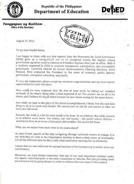 Department of Education - DepEd Naga City