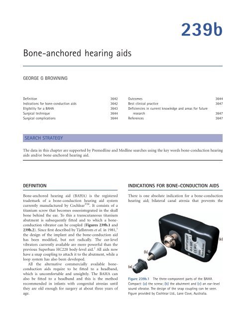 Chapter 239b: Bone-anchored hearing aids