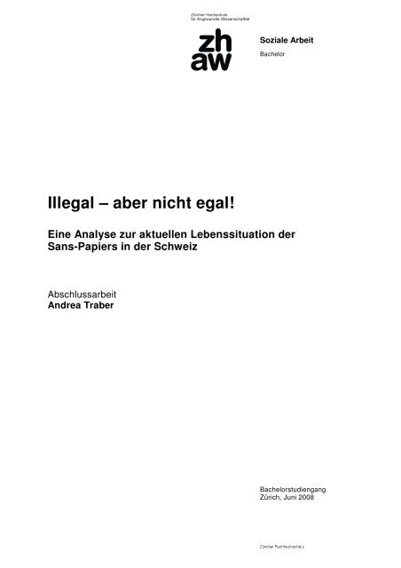 Abschlussarbeit 2008 von Andrea Traber - Sans-Papiers