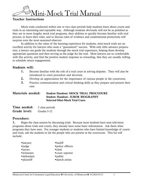 mini-mock-trial manual