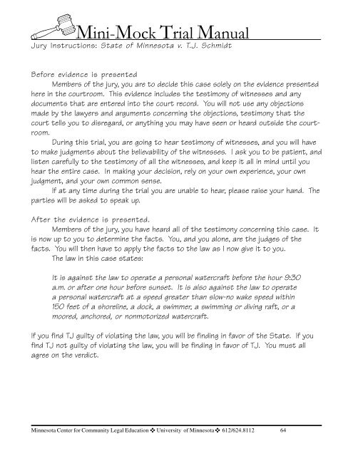 Mini-Mock Trial ManualJur