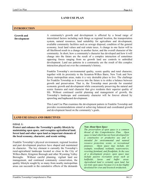 LAND USE PLAN - Community Planning and Management Associates
