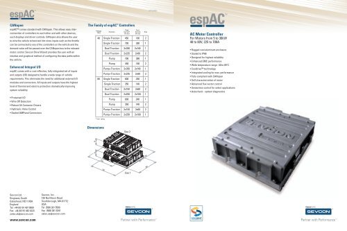 Sevcon Espac AC Motor Controller - V is for Voltage electric vehicle ...