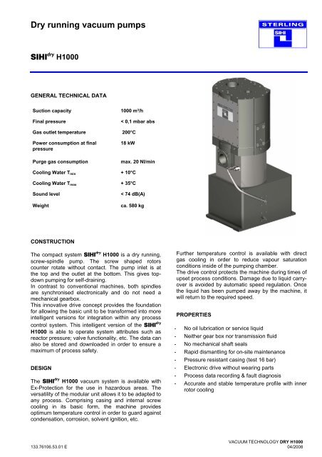 Dry running vacuum pumps