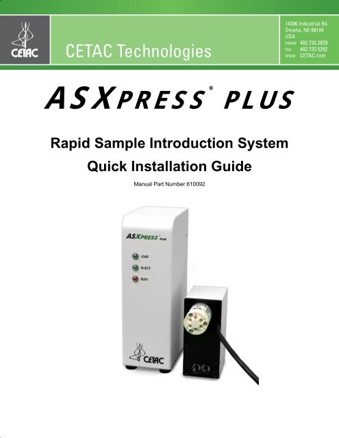 ASXPRESSÂ® PLUS - CETAC Technologies