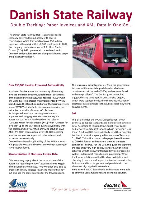 Danish State Railway - IRIS ECM