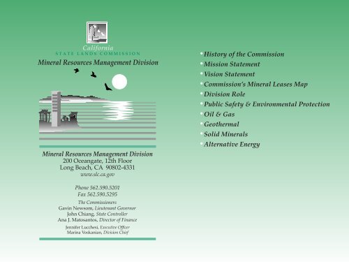Mineral Resources Management Division - State Lands Commission
