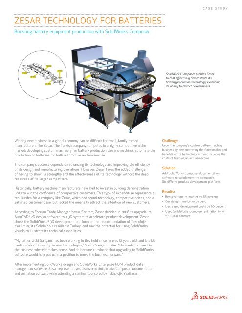 ZESAR TECHNOLOGY FOR BATTERIES - SolidWorks