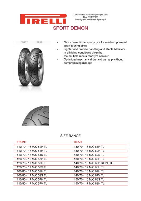 SPORT DEMON - Pirelli