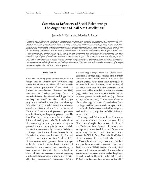 OA 70 part 1 curtis & latta - Ontario Archaeological Society