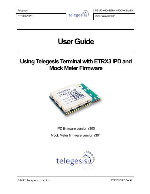 Download the ETRX3IPDDVK Telegesis Terminal User Guide