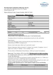 Lower GI Endoscopy Referral Form - InHealth Group