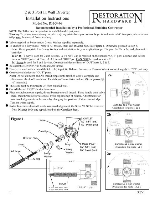 Installation Instructions - Restoration Hardware