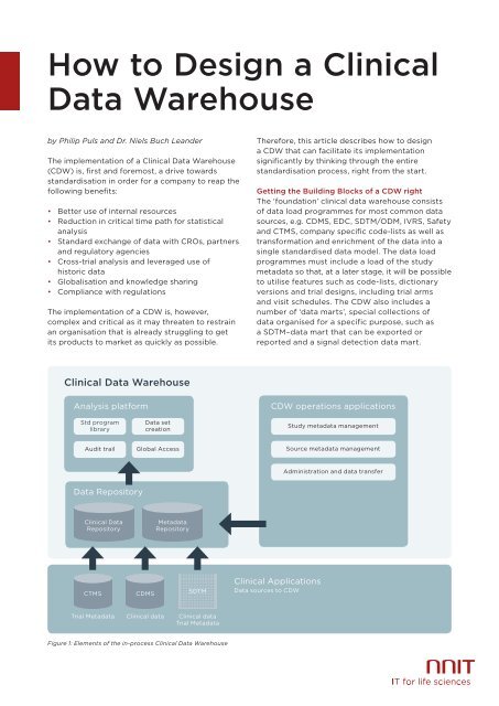 How to Design a Clinical Data Warehouse - NNIT