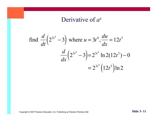 Derivative of