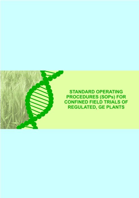 2. Standard Operating Procedures (SOPs) for Confined Field Trials ...
