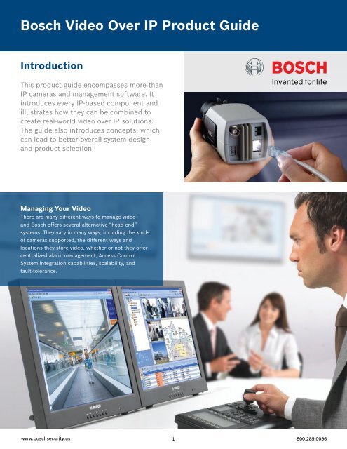 Bosch Video Over IP Product Guide 2011 - Use-IP