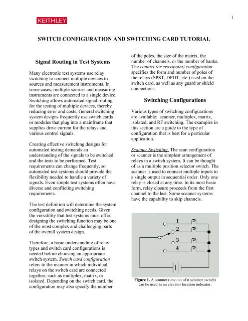 SWITCH CONFIGURATION AND SWITCHING CARD TUTORIAL ...