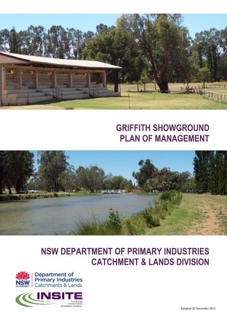 GRIFFITH SHOWGROUND PLAN OF MANAGEMENT NSW ... - Land