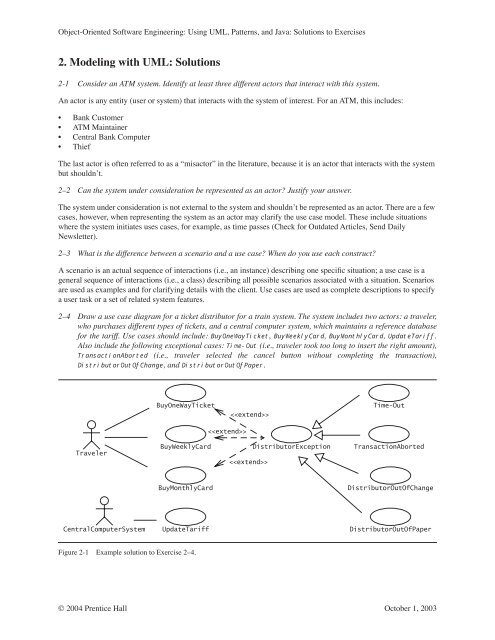 2. Modeling with UML: Solutions