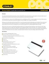 Access Control |Oneprox™ USB Enrollment Reader ... - Stanley PAC