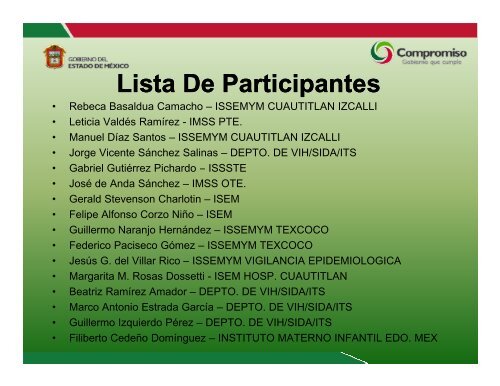 Lista De Participantes