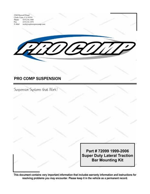 72099 - Pro Comp USA