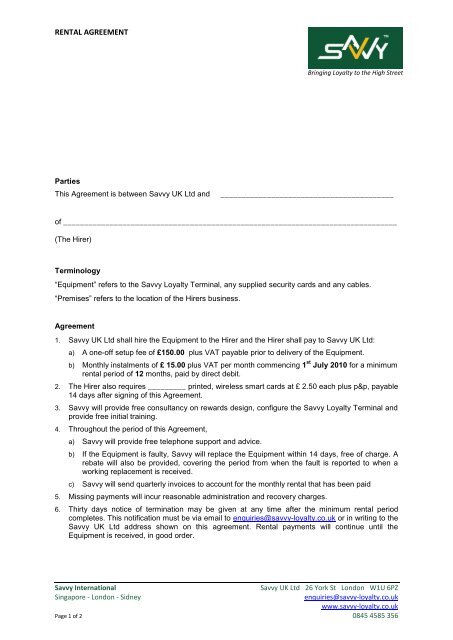 Loyalty Agreement Template