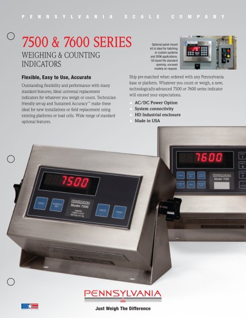 7500 & 7600 SERIES - Pennsylvania Scale Company